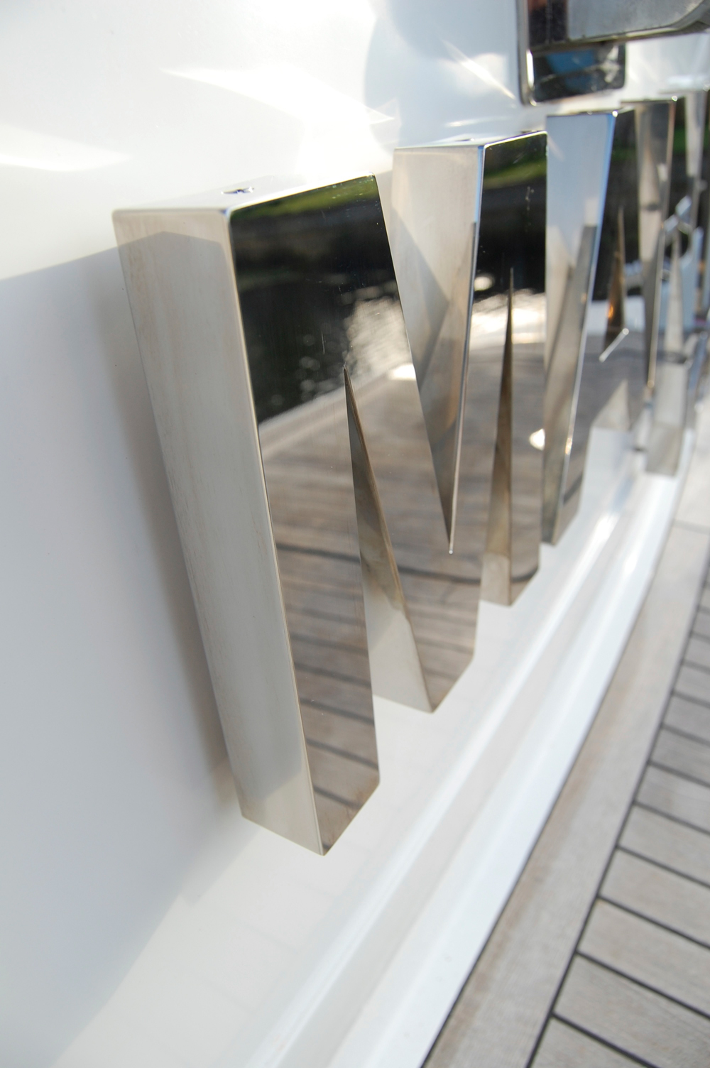 Stainless Steel Illuminated Boat Names Tudor Print And Signs